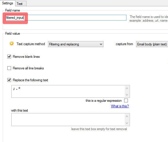 Capturing Text With Filtering And Replacing Email Parser Software