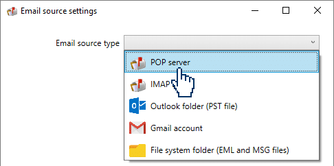 How to set up POP as an email source - Email Parser software