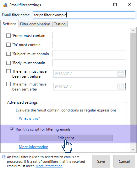 Using Scripts To Filter Emails Email Parser Software