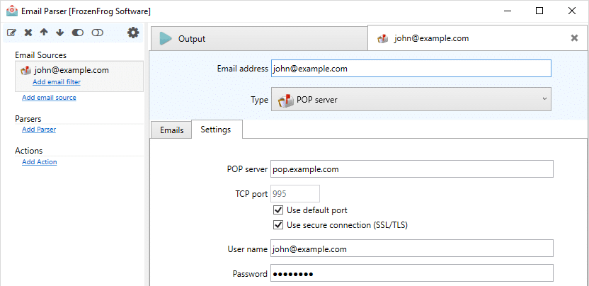 How to set up POP as an email source - Email Parser software