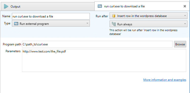 Running an external program - Email Parser software